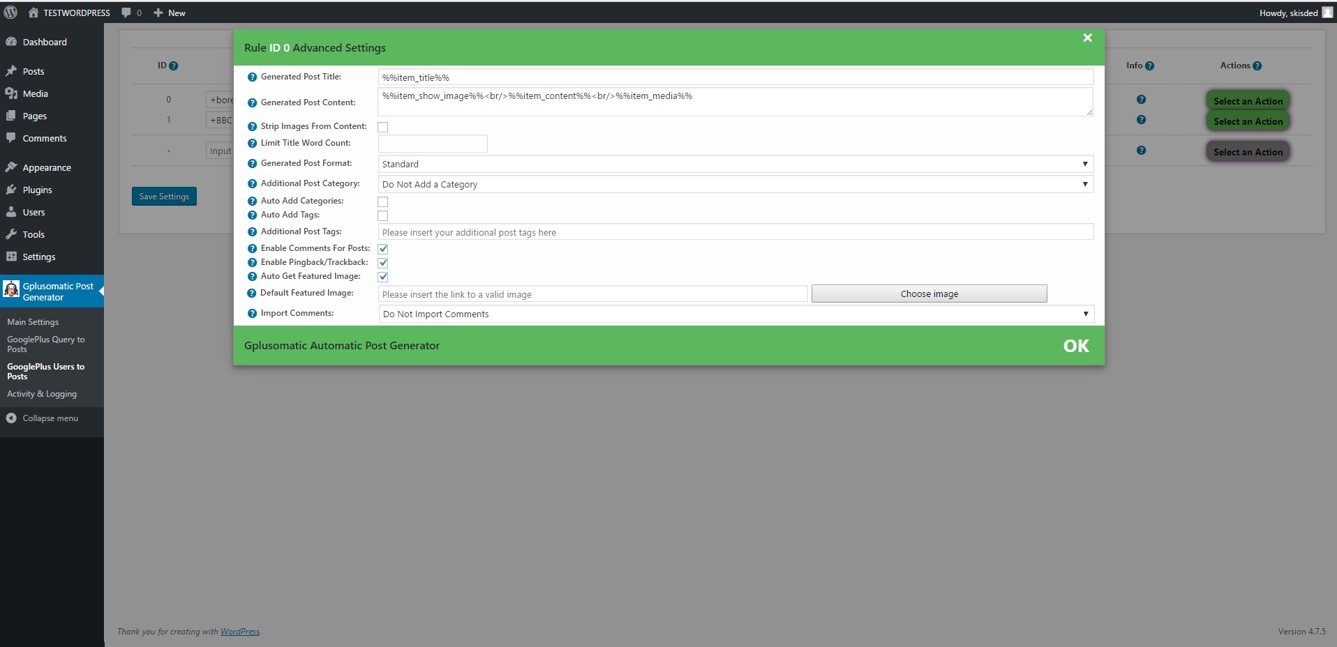 Gplusomatic - Google Plus Automatic Post Generator Plugin for WordPress by CodeRevolution